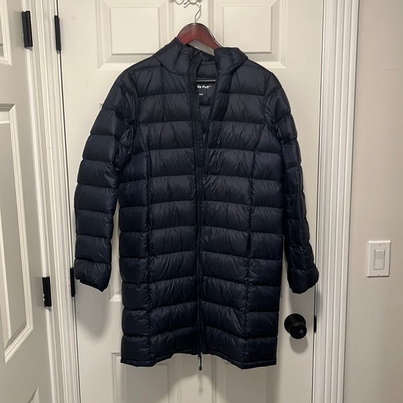 TNA | Jackets & Coats | Navy Long Puffer Jacket Packable | Poshmark